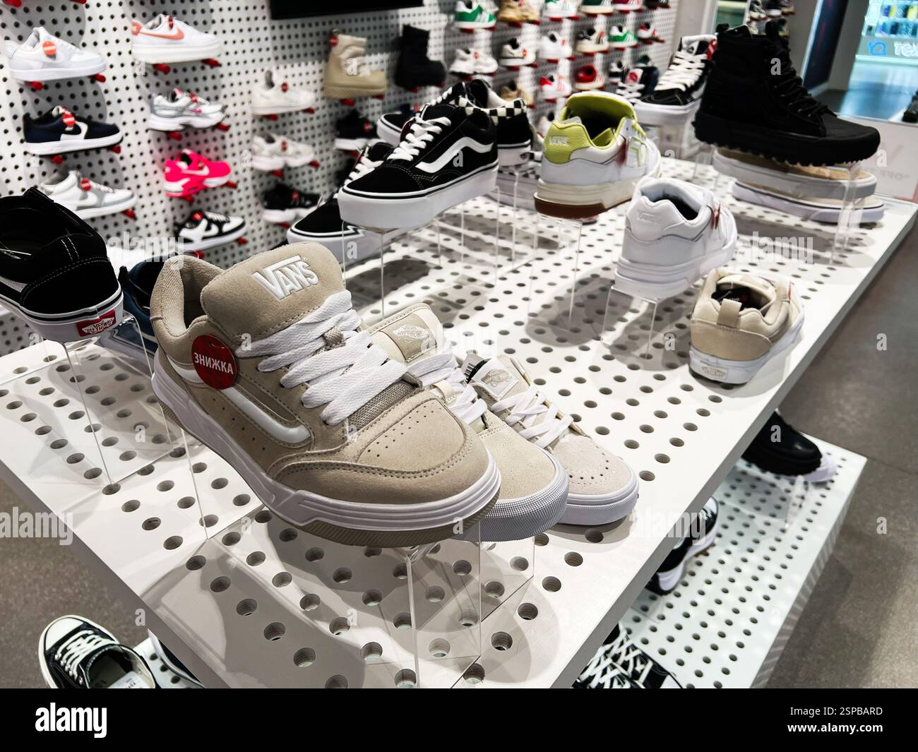 Lviv, Ukraine - February 13, 2025: Retail display showcasing Vans ...