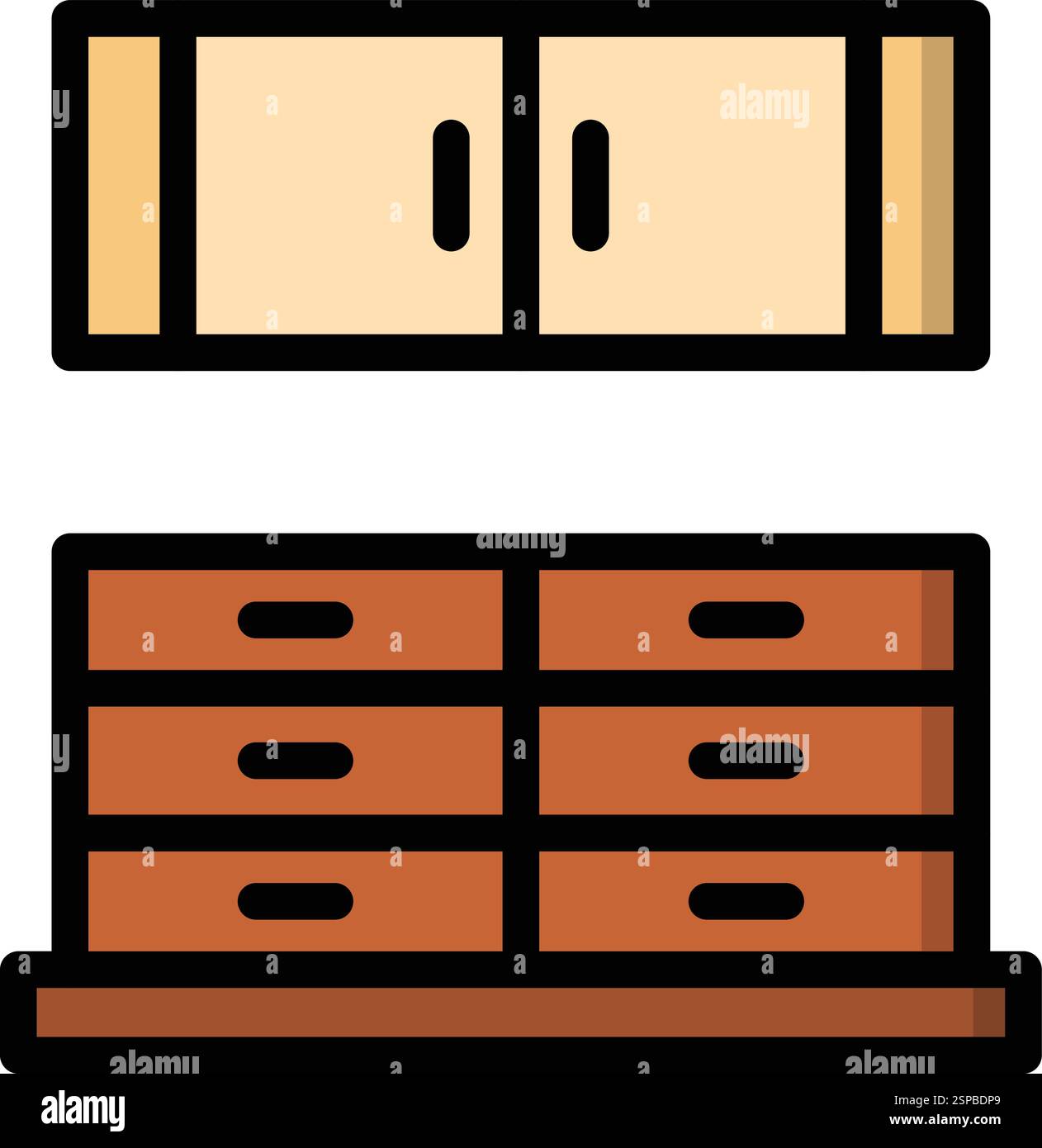 Kitchen Cabinet Vector Icon Design Illustration Stock Vector Image ...