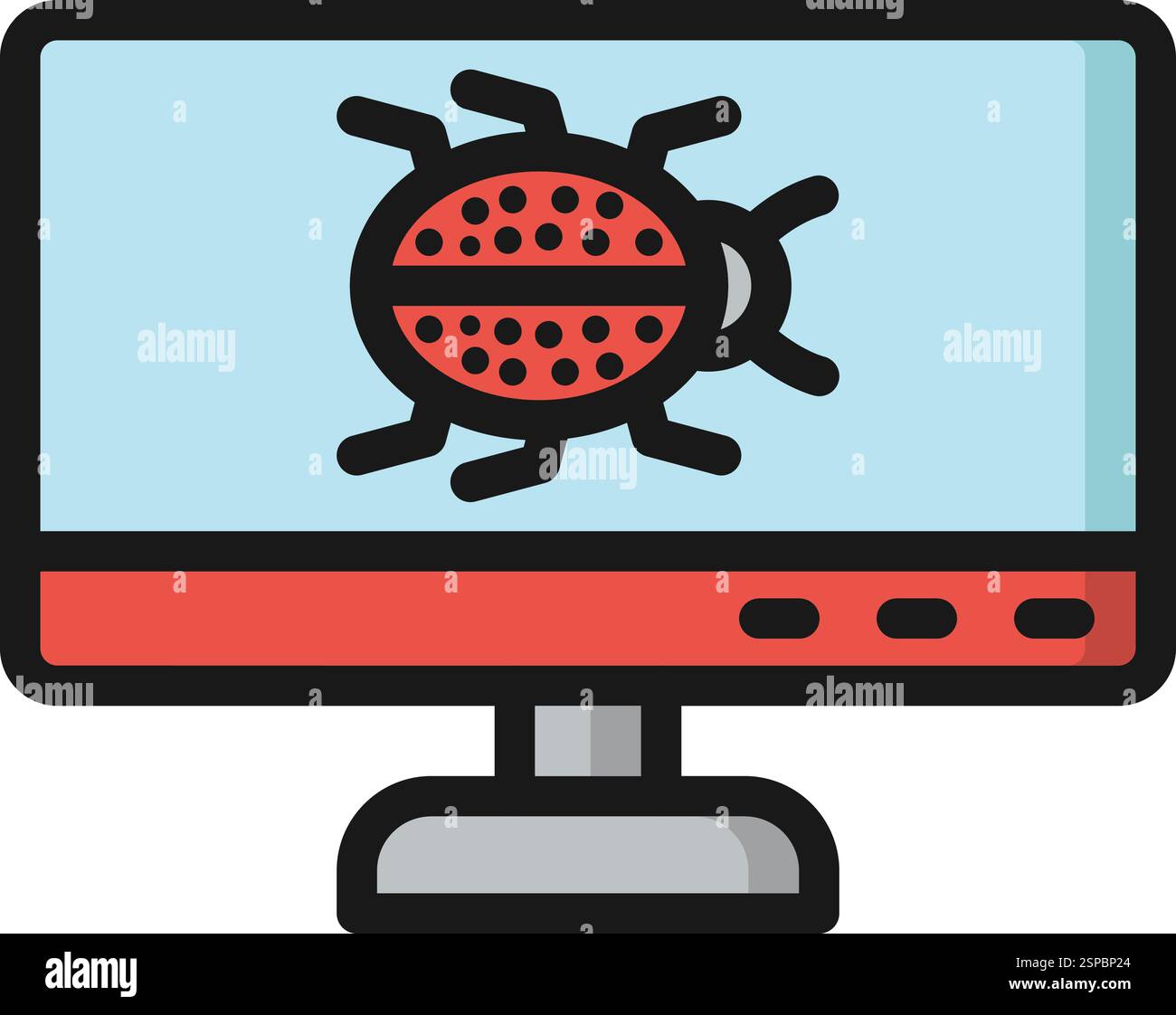 Cyber Attack Vector Icon Design Illustration Stock Vector Image & Art ...