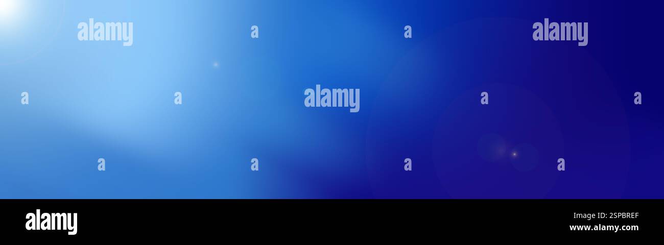 Abstract blue colored background with soft highlights and lens flare ...