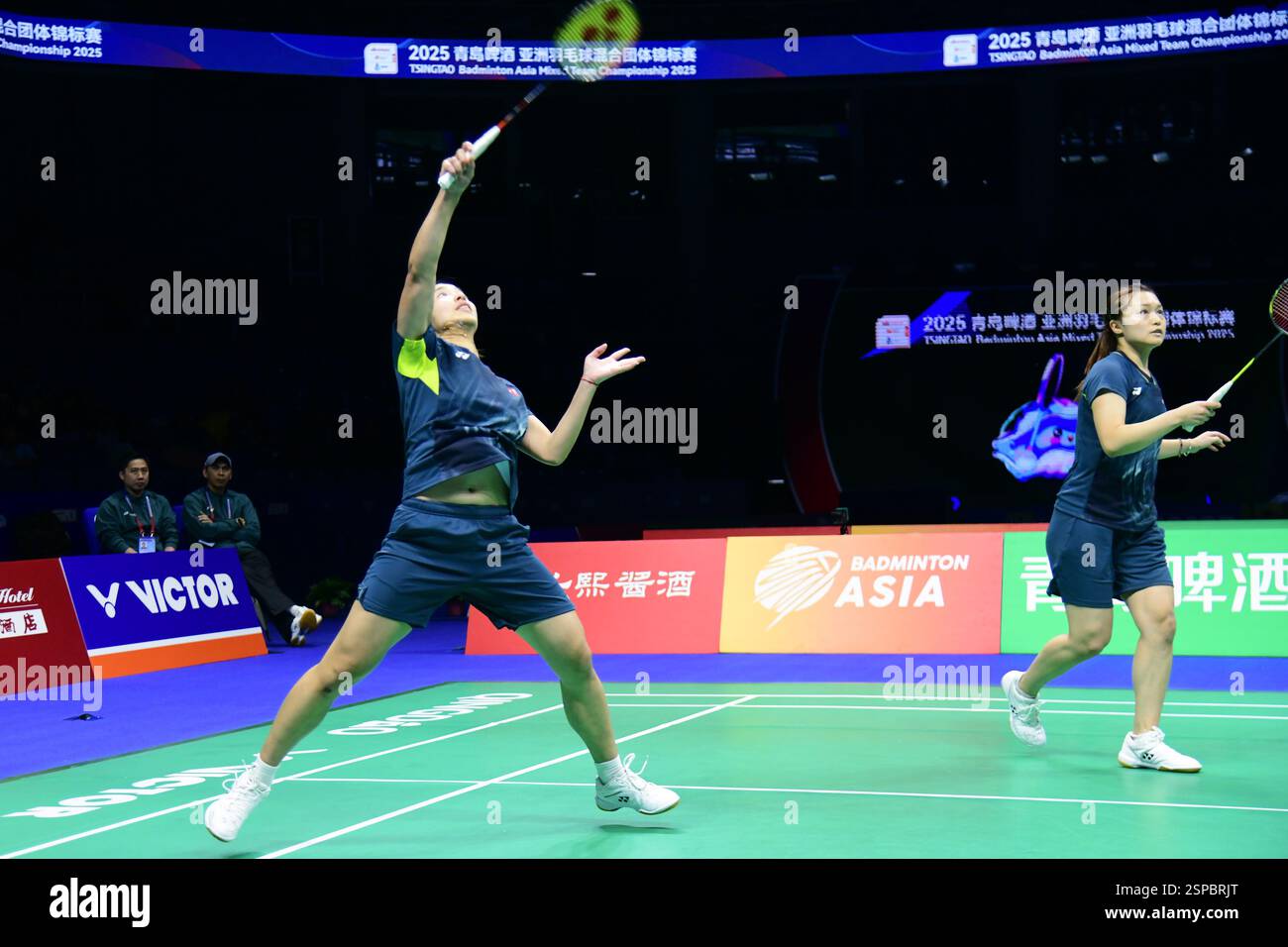 QINGDAO, CHINA - FEBRUARY 14, 2025 - Chinese players KENG Shu Liang and ...