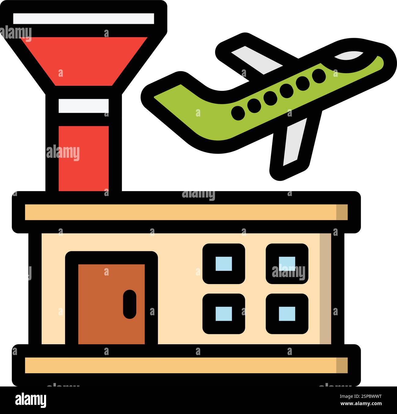 Airport Vector Icon Design Illustration Stock Vector Image & Art - Alamy