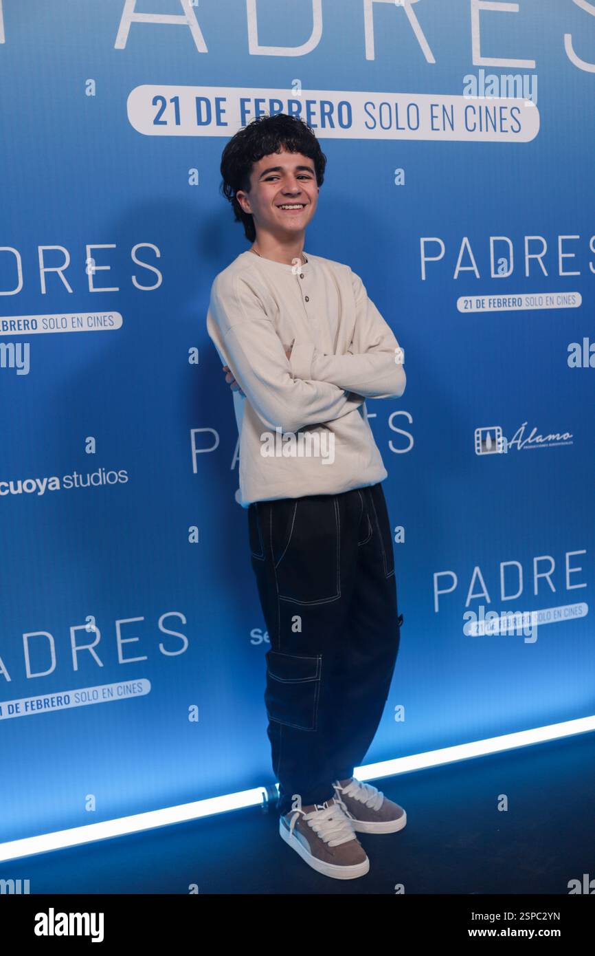 Madrid, Spain, 12th February, 2025: Actor Rodrigo Gibaja poses for the ...