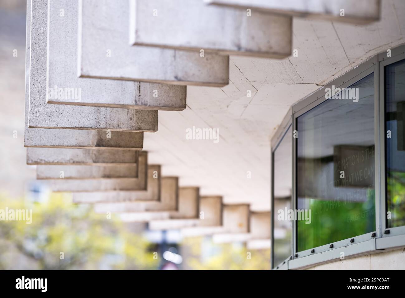 Swiss Cottage Library, London designed by Sir Basil Spence Stock Photo ...