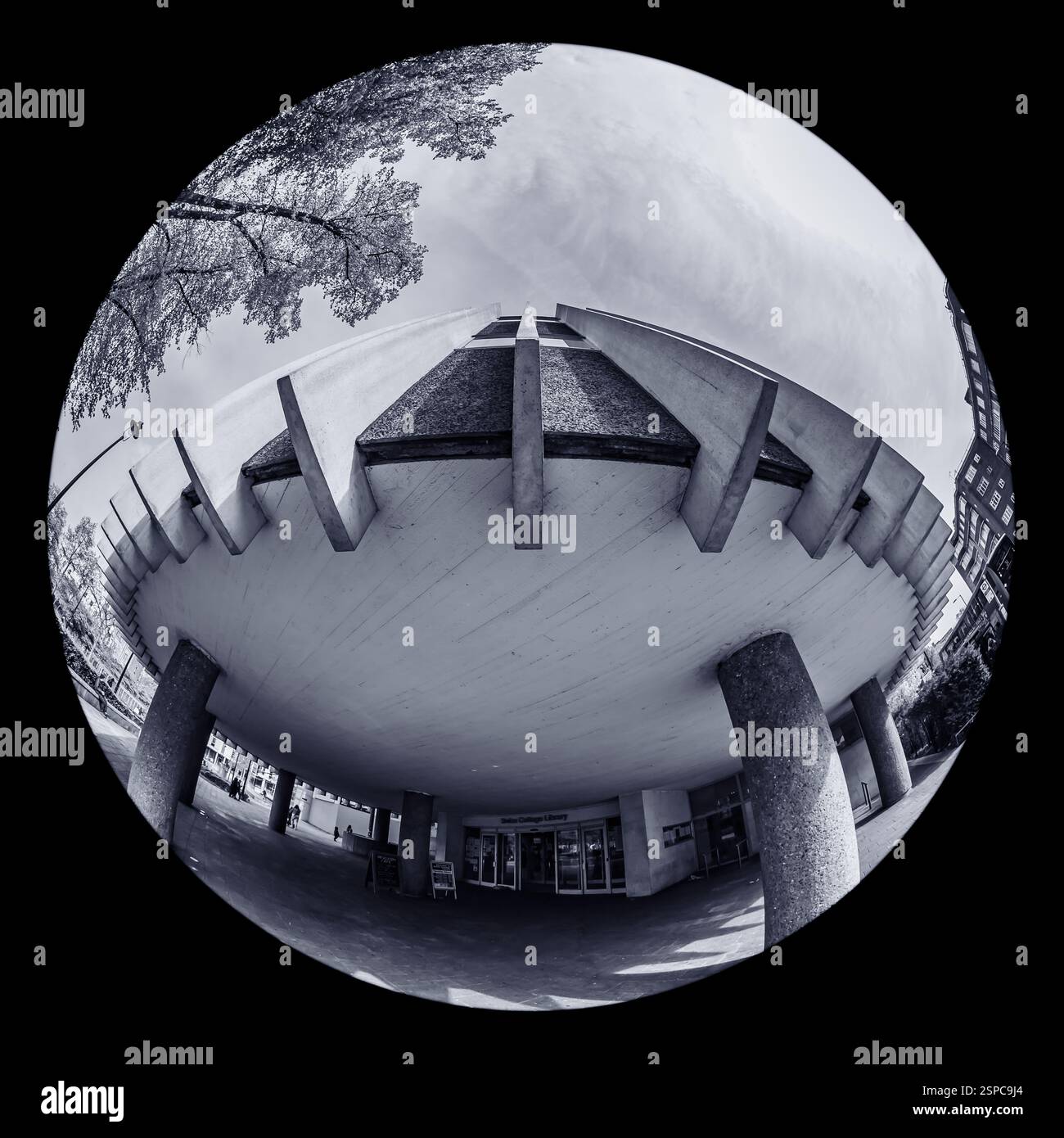 Swiss Cottage Library, London designed by Sir Basil Spence Stock Photo ...