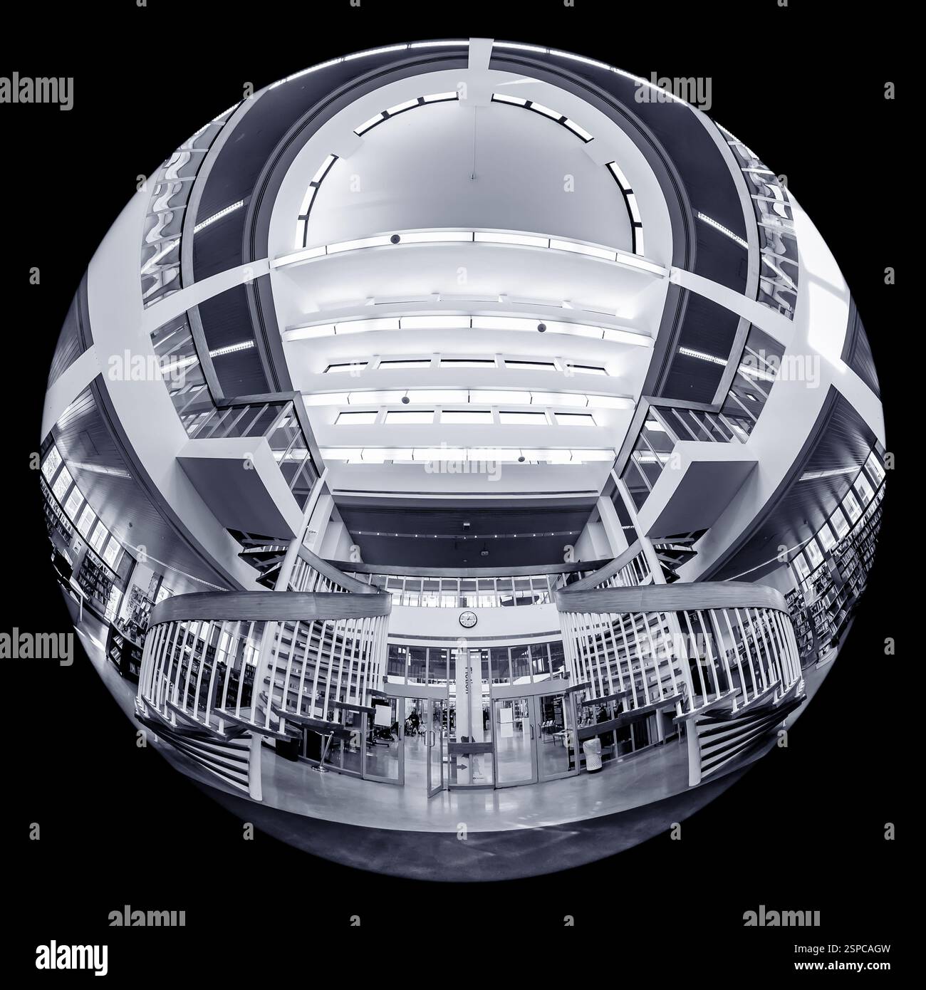 Swiss Cottage Library, London designed by Sir Basil Spence Stock Photo ...