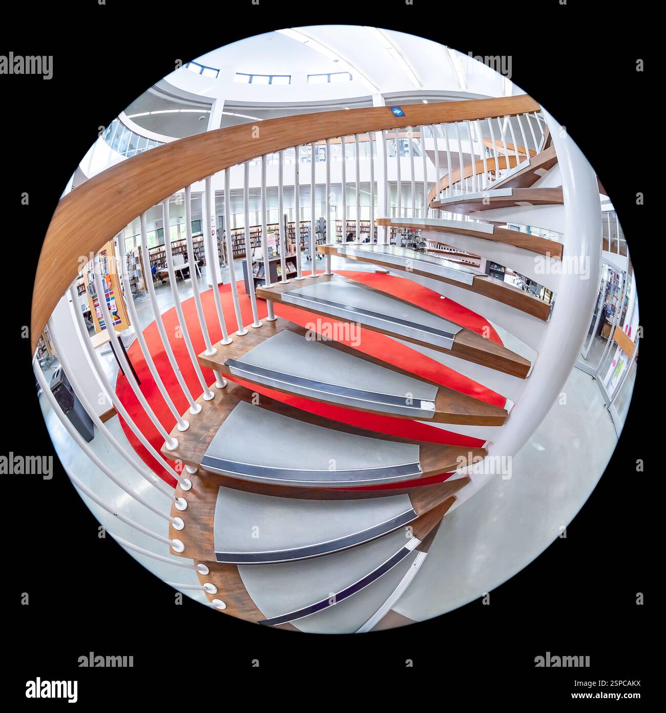 Swiss Cottage Library, London designed by Sir Basil Spence Stock Photo ...