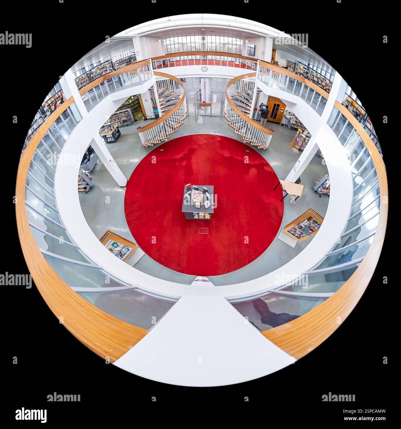 Swiss Cottage Library, London designed by Sir Basil Spence Stock Photo ...