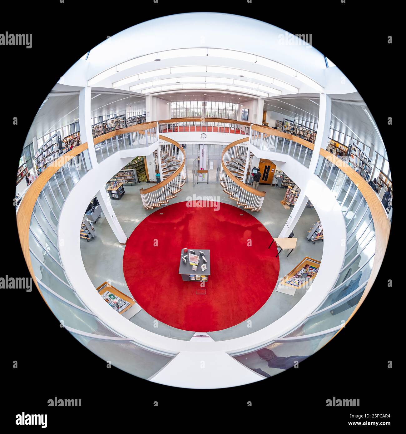 Swiss Cottage Library, London designed by Sir Basil Spence Stock Photo ...