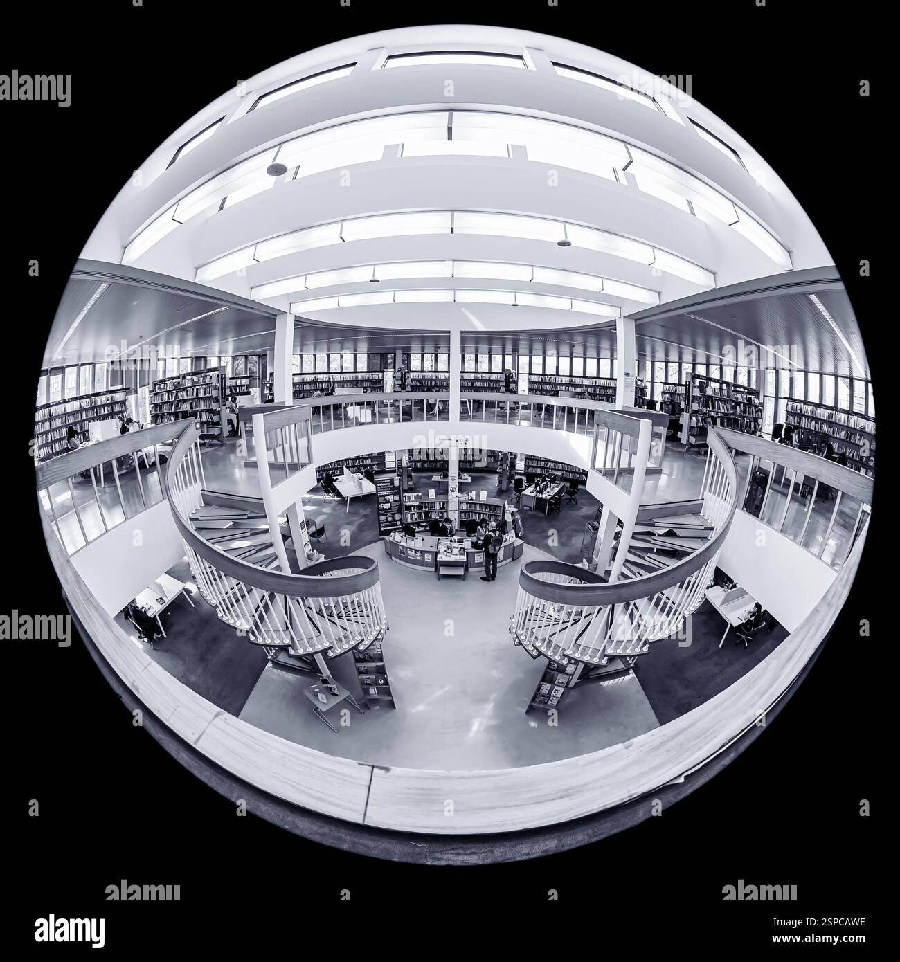 Swiss Cottage Library, London designed by Sir Basil Spence Stock Photo ...