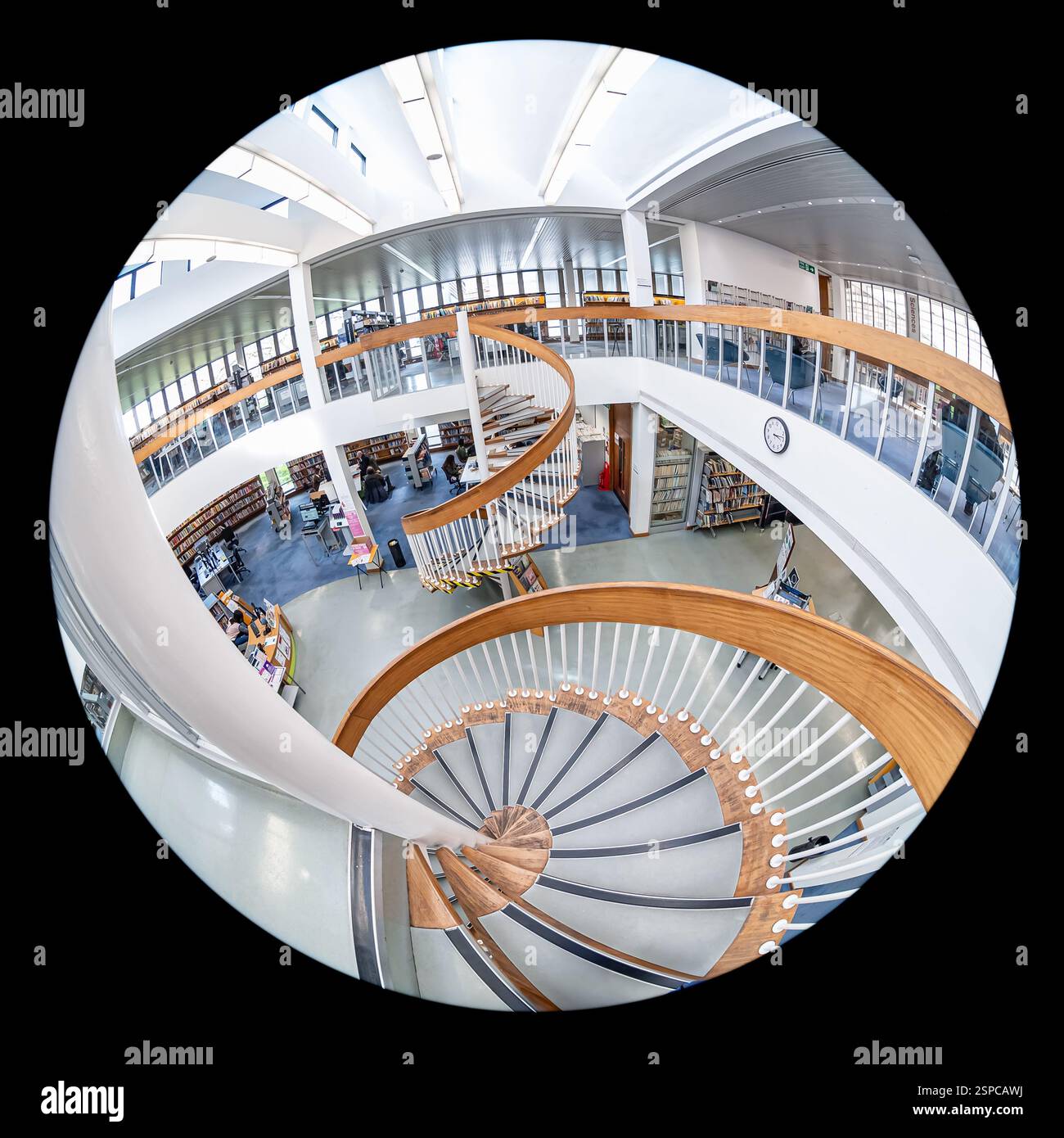 Swiss Cottage Library, London designed by Sir Basil Spence Stock Photo ...
