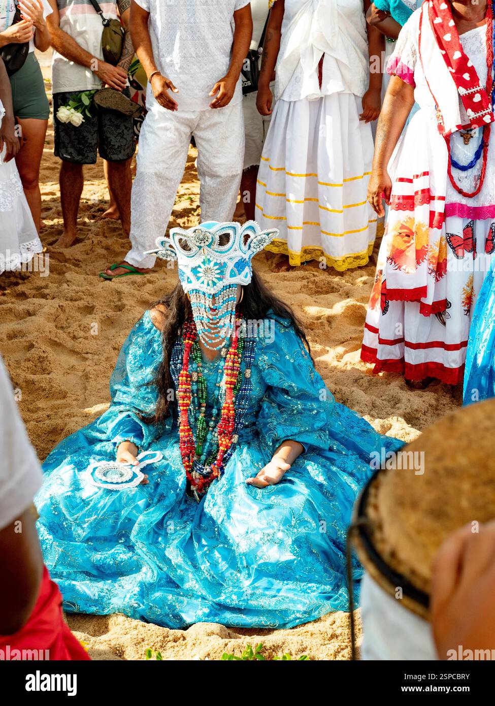 02.02.2025 Bahia de Salvador, Brazil. Celebration of Iemanja, she is ...
