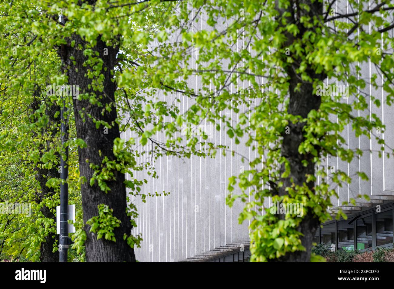 Swiss Cottage Library, London designed by Sir Basil Spence Stock Photo ...