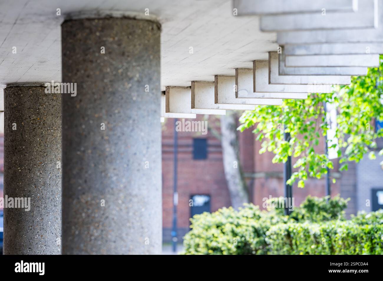 Swiss Cottage Library, London designed by Sir Basil Spence Stock Photo ...