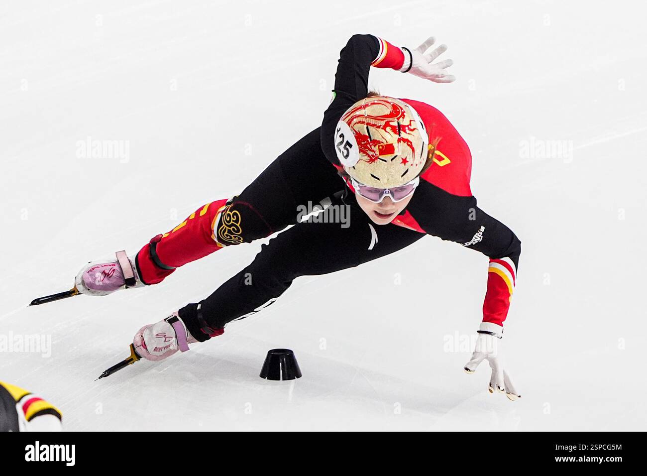 MILAN, ITALY - FEBRUARY 14: Jingru Yang of China during the ISU World ...