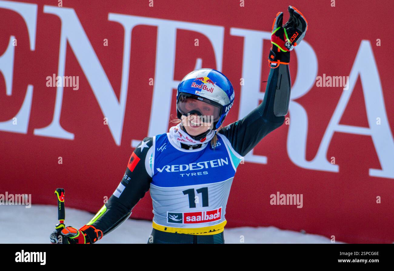 13 February 2025, Austria, Saalbach-Hinterglemm: Alpine skiing: World ...