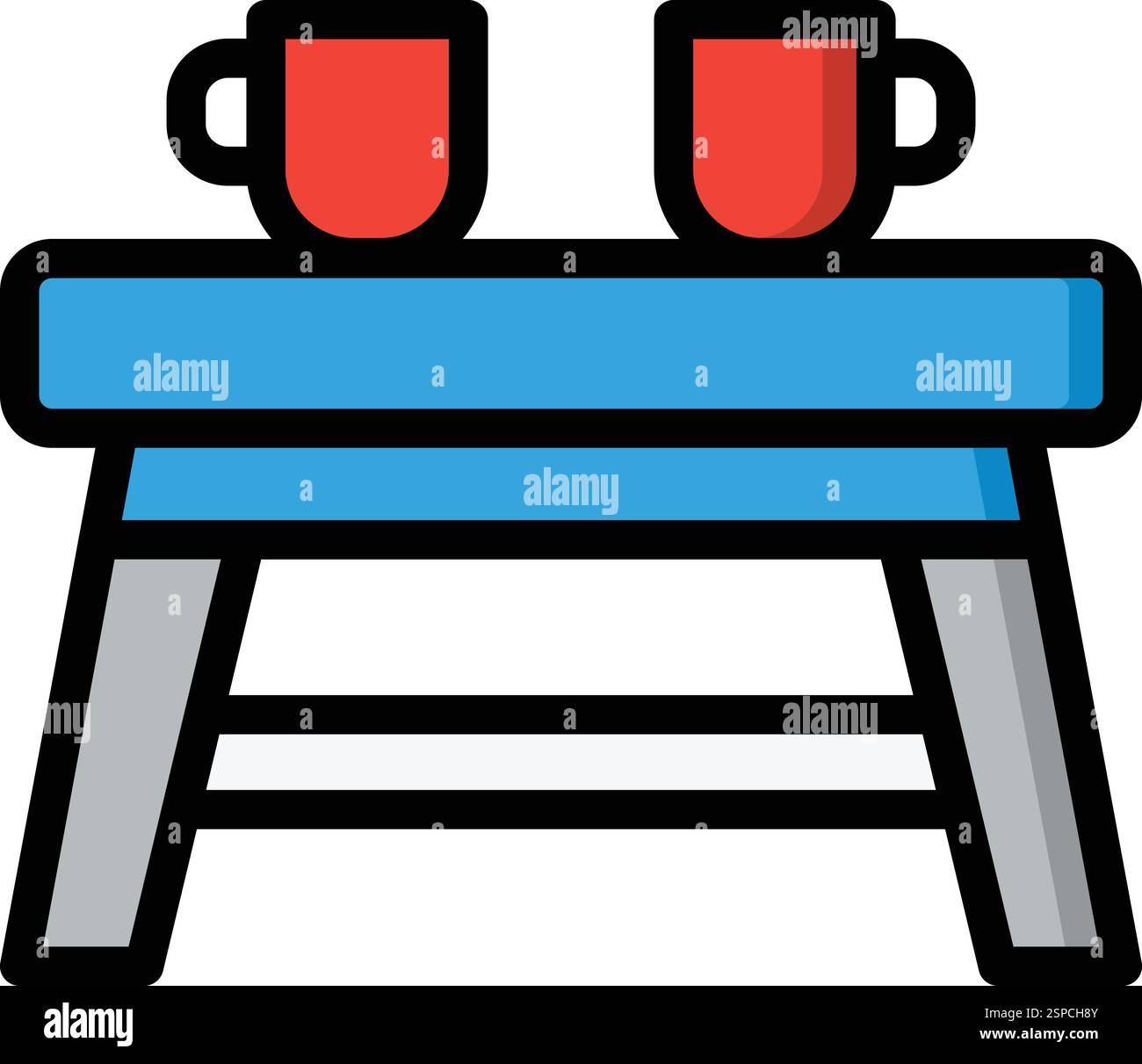 Tea Table Vector Icon Design Illustration Stock Vector Image & Art - Alamy