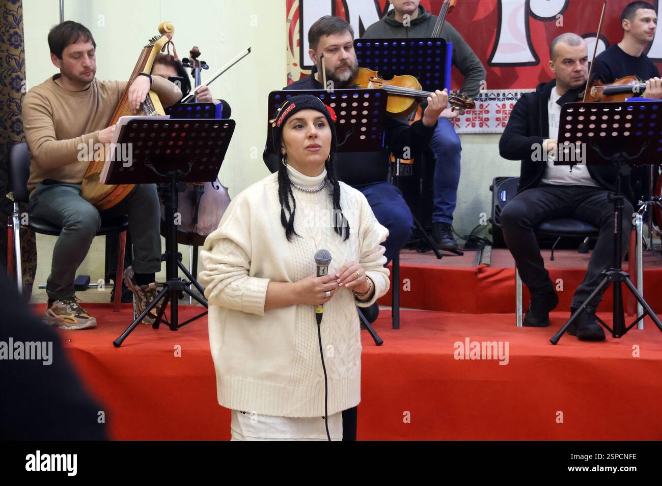 Non Exclusive: KYIV, UKRAINE - FEBRUARY 13, 2025 - Ukrainian singer of Crimean Tatar descent ...