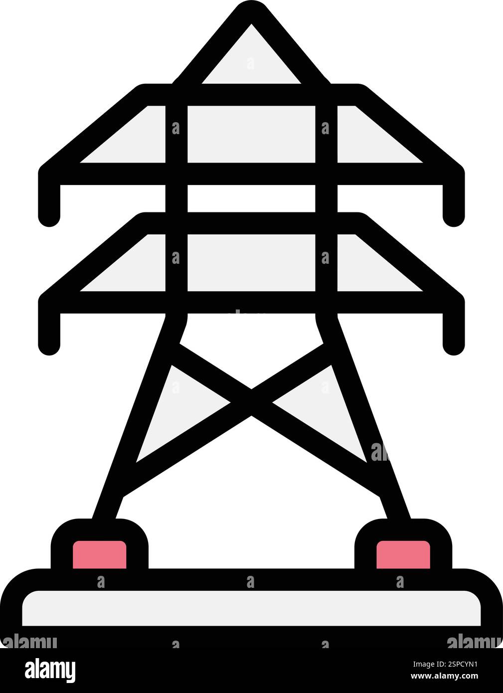 Electric tower Vector Icon Design Illustration Stock Vector Image & Art ...
