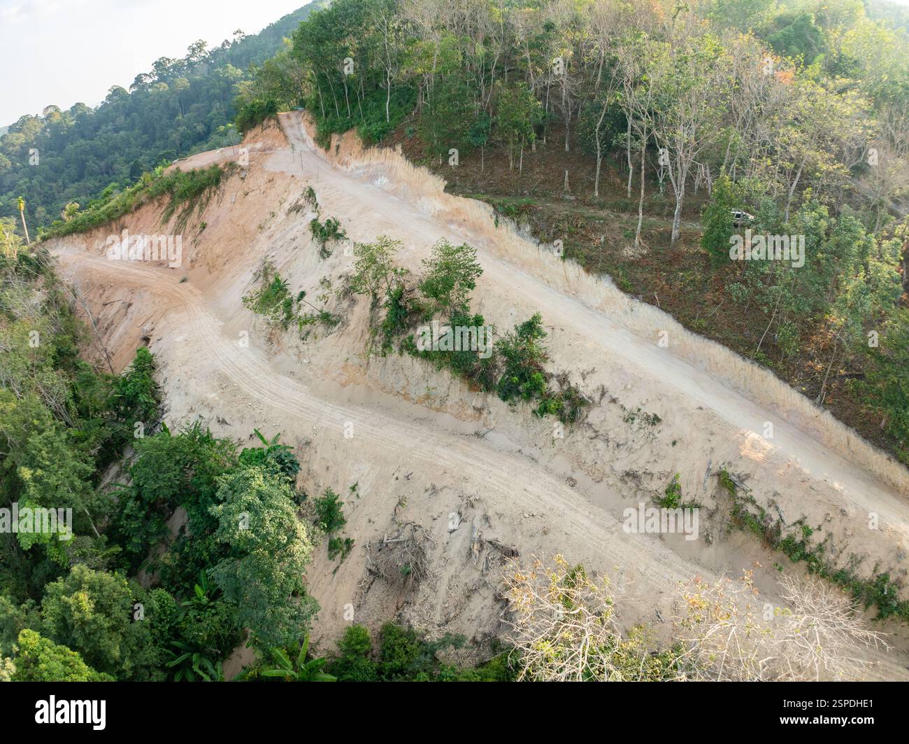 Deforestation aerial photo,Forest destroyed environmental damage from ...