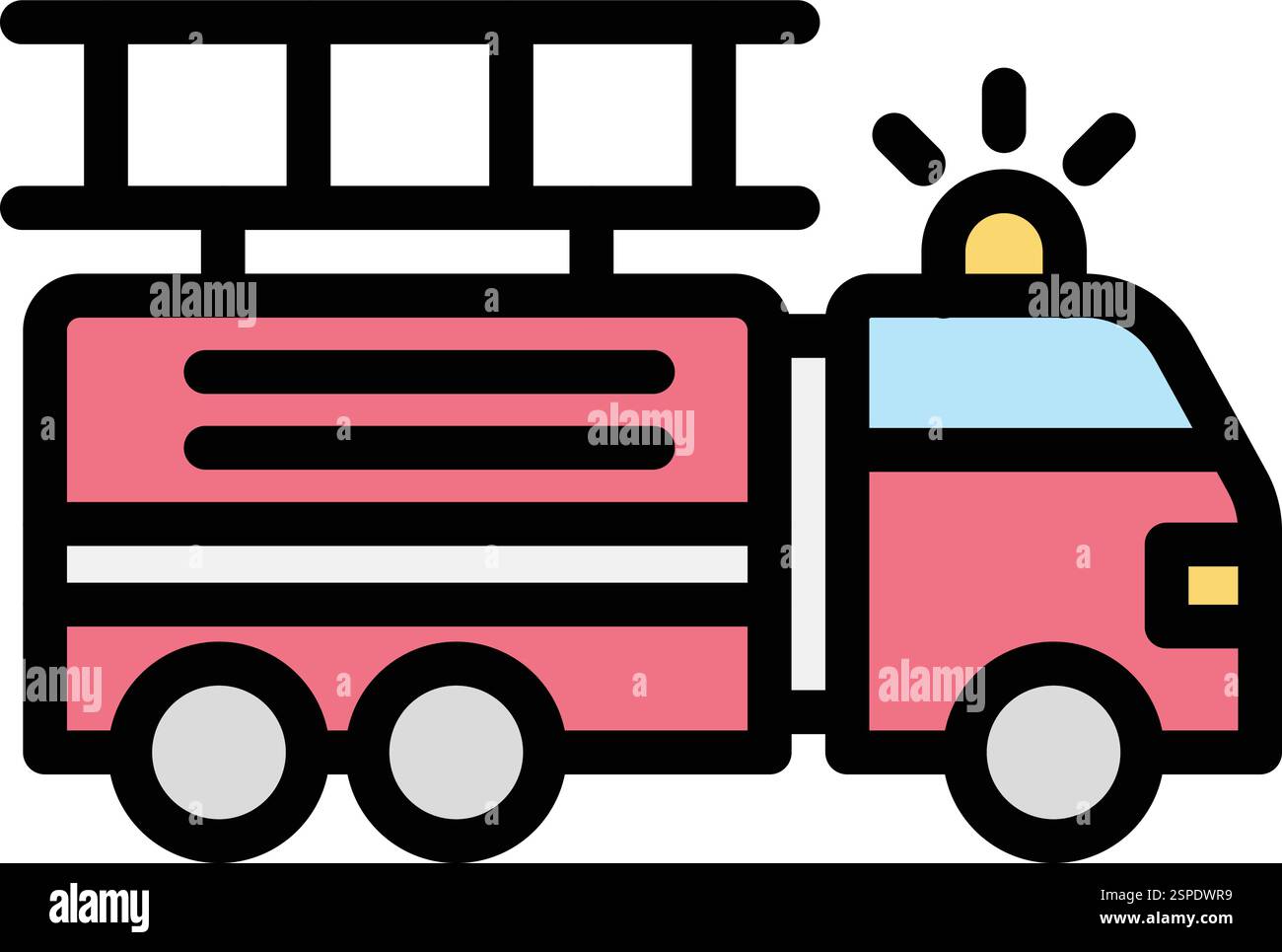 Fire truck vector vector vectors Cut Out Stock Images & Pictures - Alamy