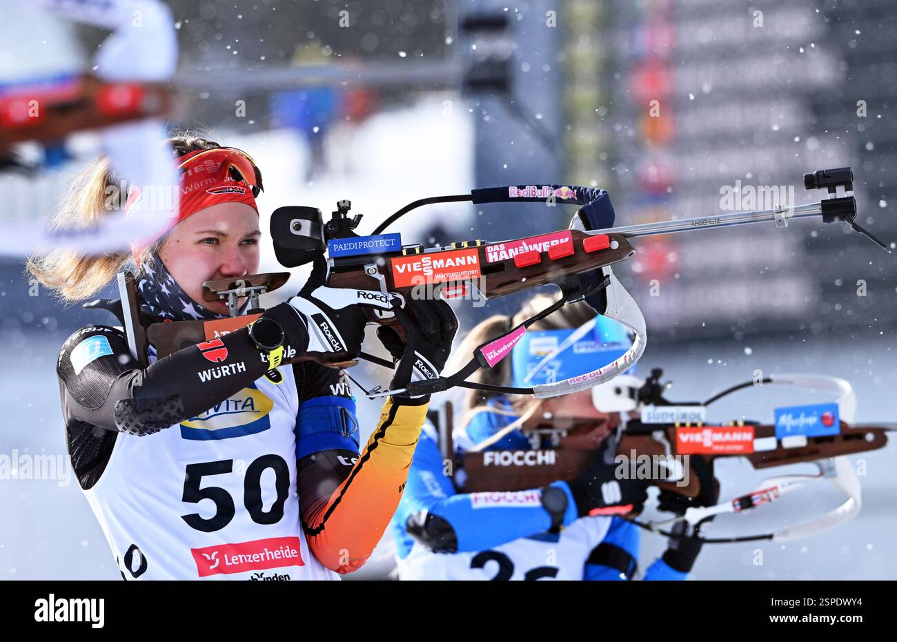 14 February 2025, Switzerland, Lenzerheide: Biathlon: World ...