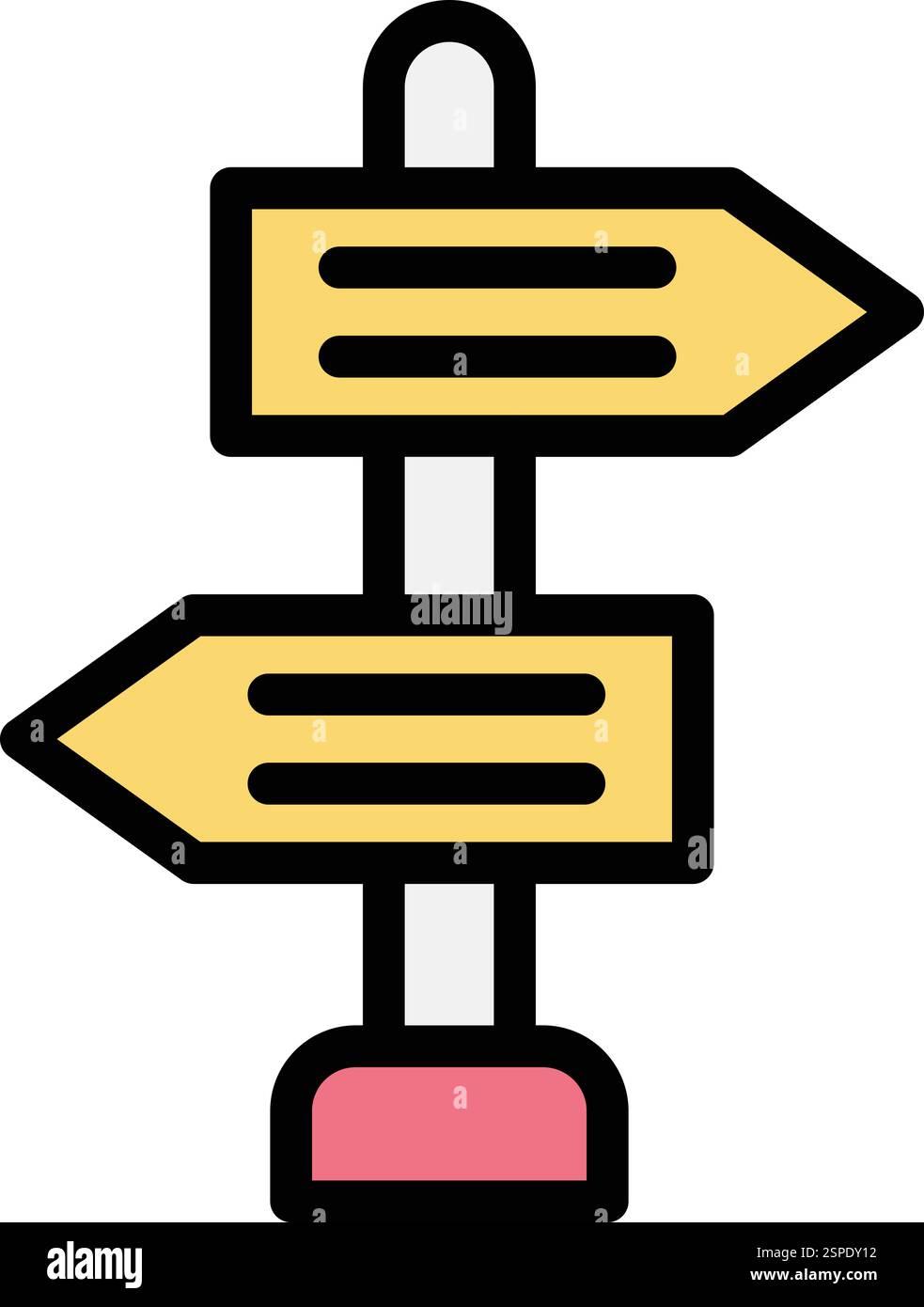 Directional sign Vector Icon Design Illustration Stock Vector Image ...