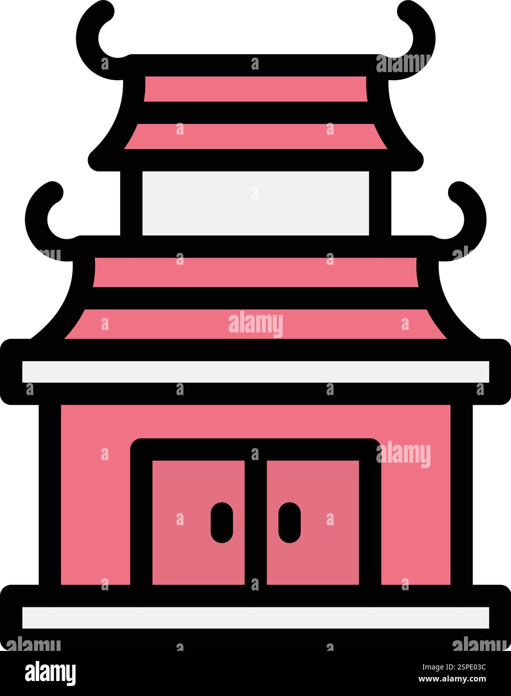 Chinese temple Vector Icon Design Illustration Stock Vector Image & Art ...