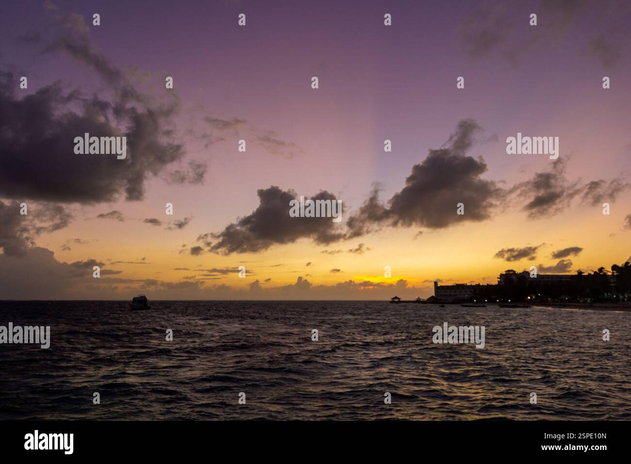 Sunrise at beach, San Andres Island - Colombia Stock Photo - Alamy