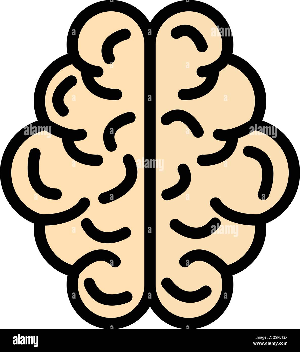Human brain Vector Icon Design Illustration Stock Vector Image & Art ...