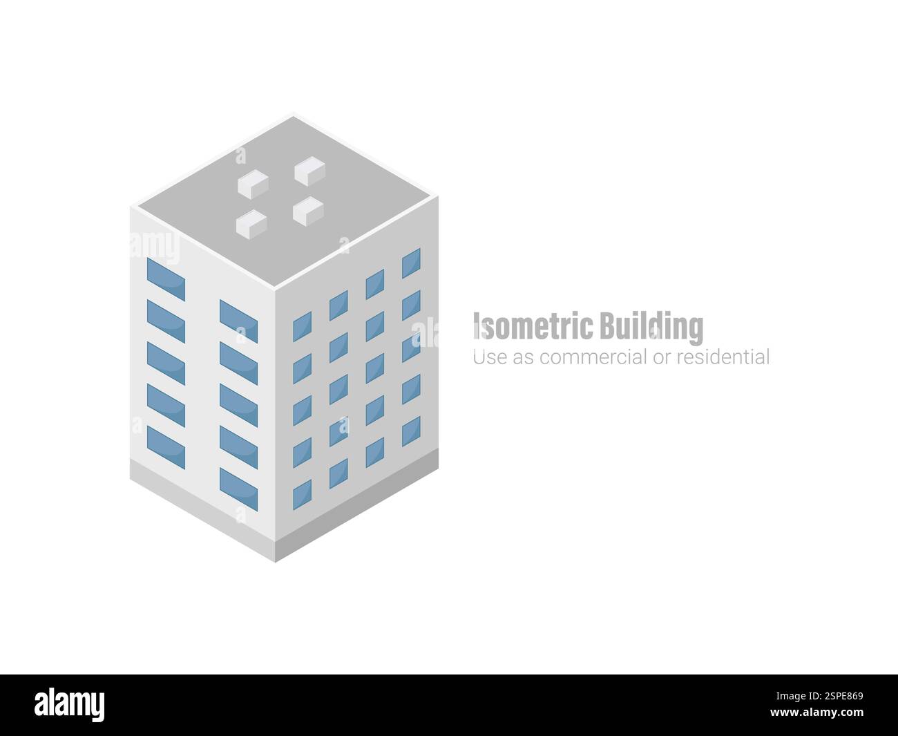 Isometric commercial and residential building. Modern architecture ...