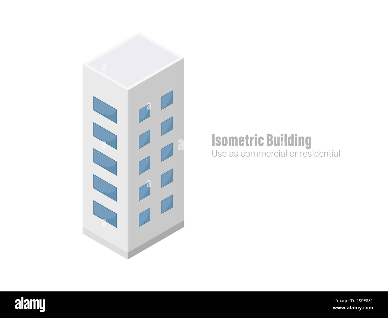 Isometric commercial and residential building. Modern architecture ...