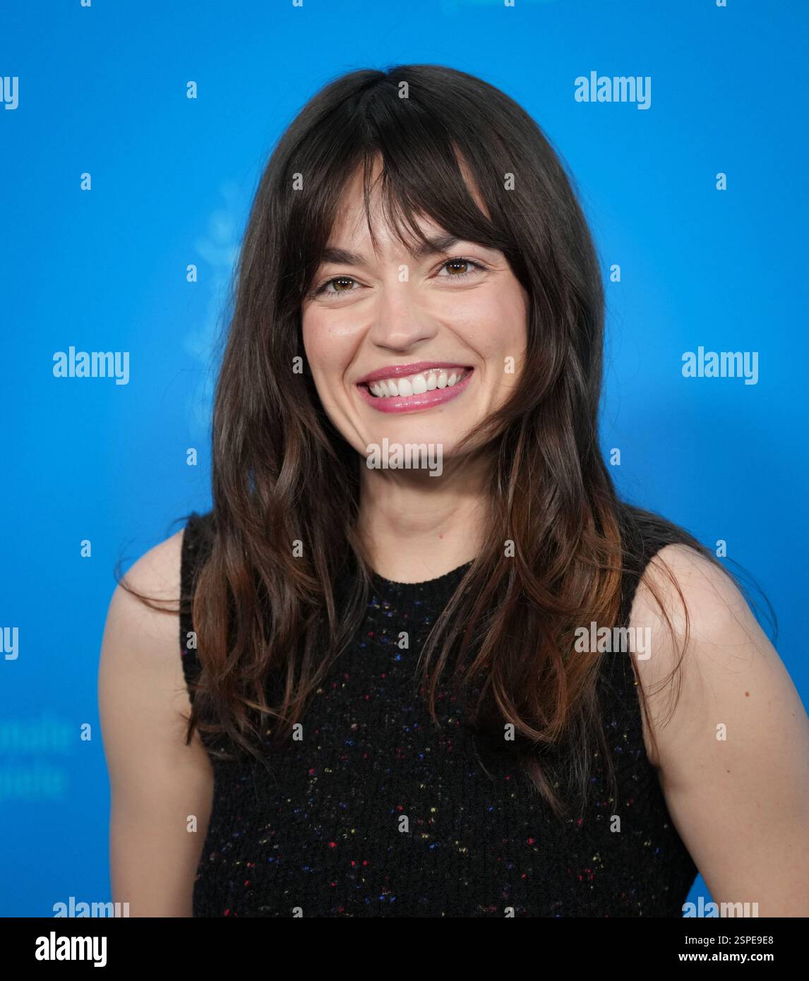 Berlin, Germany. 14th Feb, 2025. Actress Emma Mackey stands in front of ...