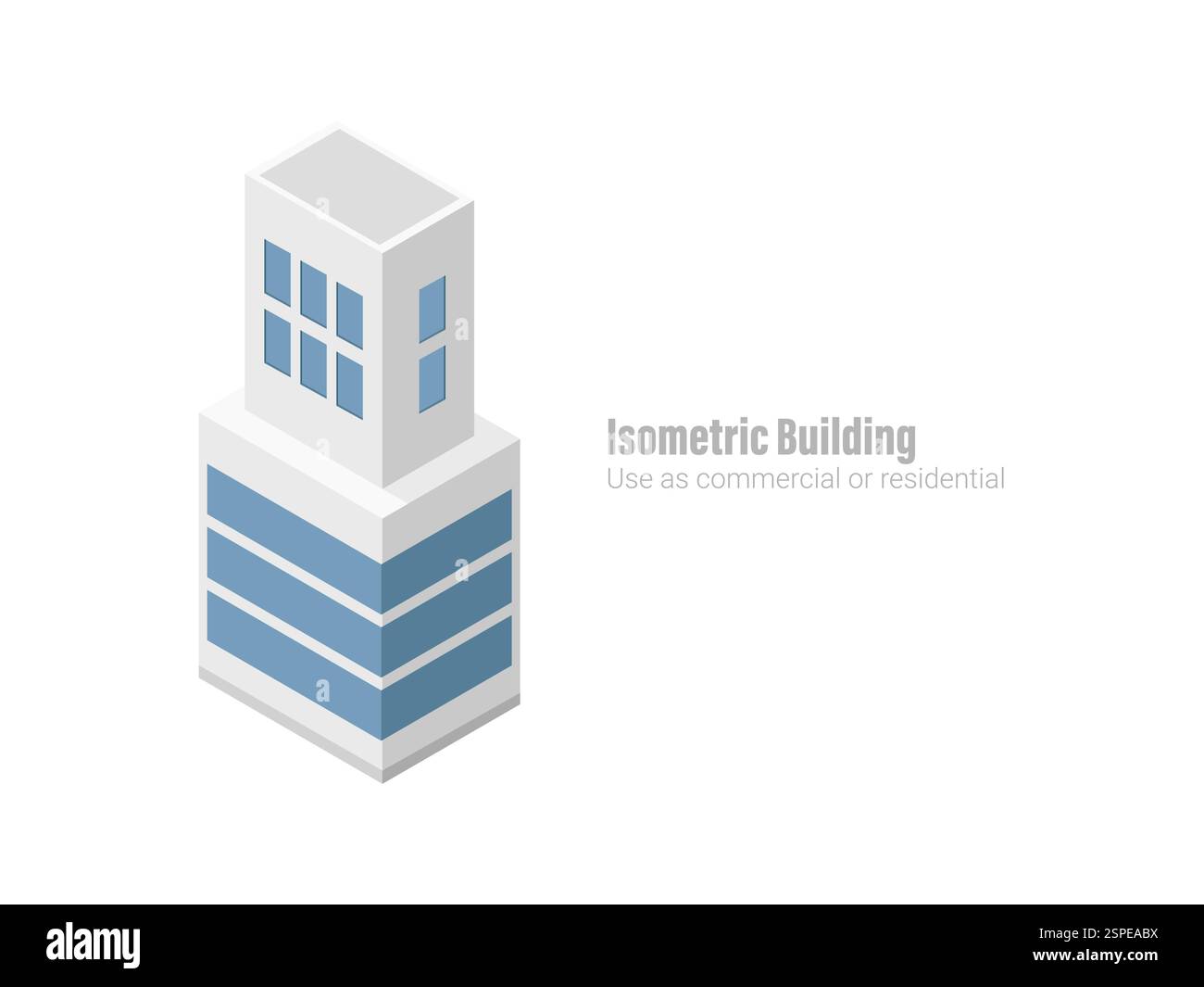 Isometric commercial and residential building. Modern architecture ...