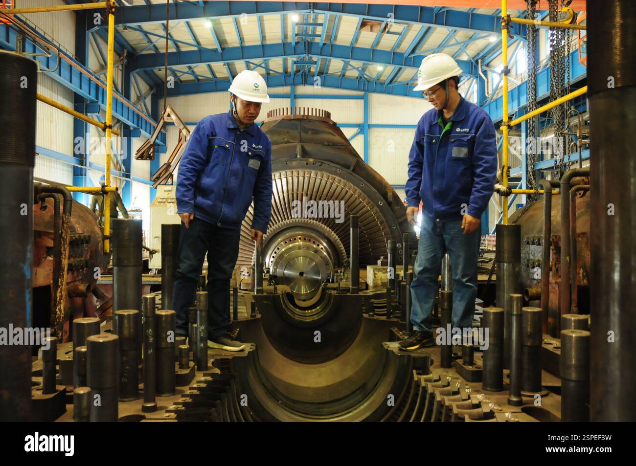 (250214) -- WASIT, Feb. 14, 2025 (Xinhua) -- Staff members from China ...