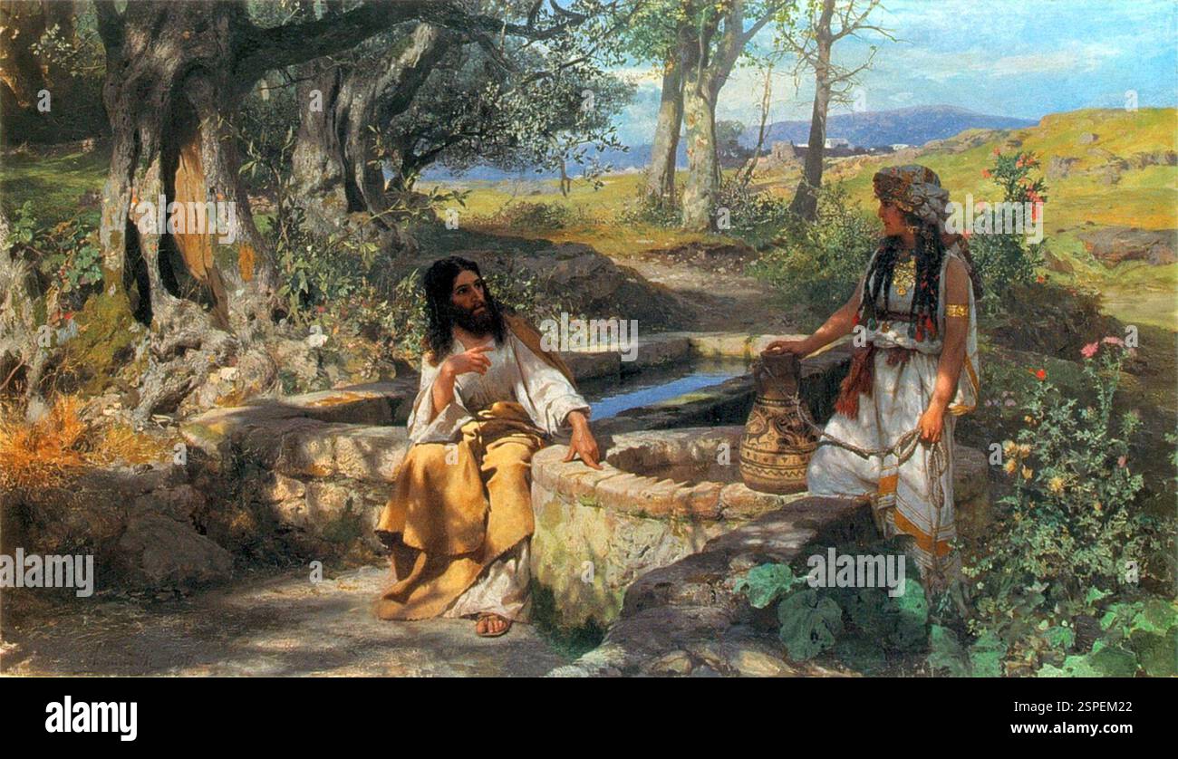 Christ and the Woman of Samaria Henryk Siemiradzki Stock Photo - Alamy