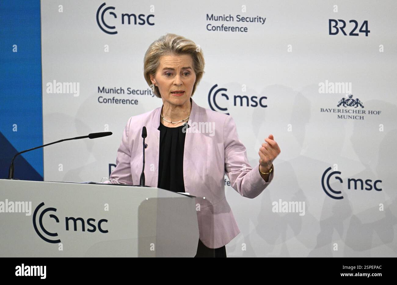 Munich, Germany. 14th Feb, 2025. Ursula von der Leyen, President of the ...