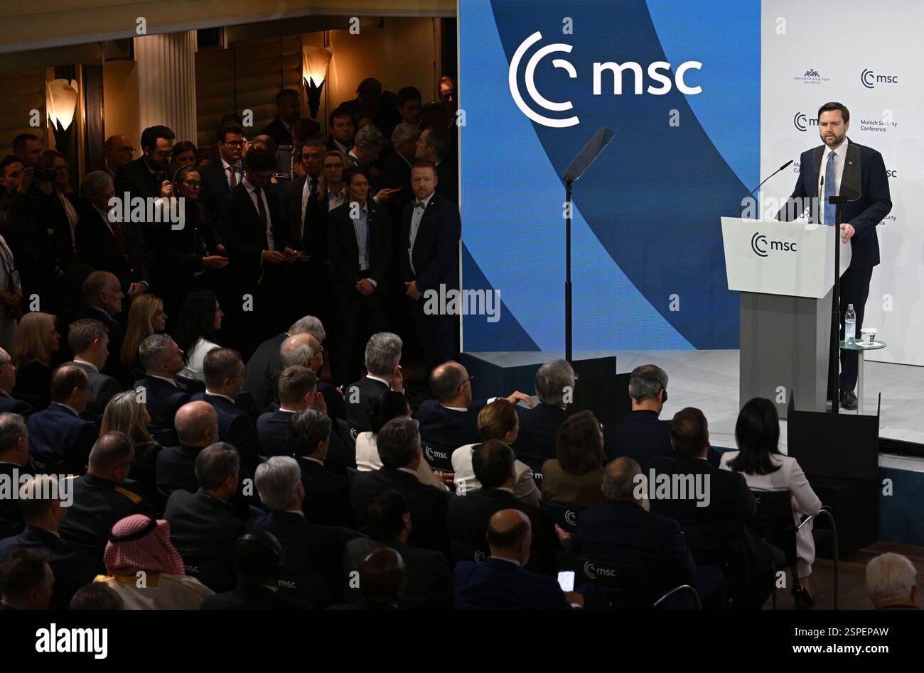 Munich, Germany. 14th Feb, 2025. J.D. Vance, Vice President of the USA ...