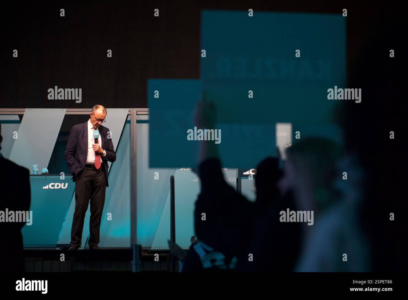 Stromberg, Germany. February 07, 2025. Friedrich Merz, chancellor ...