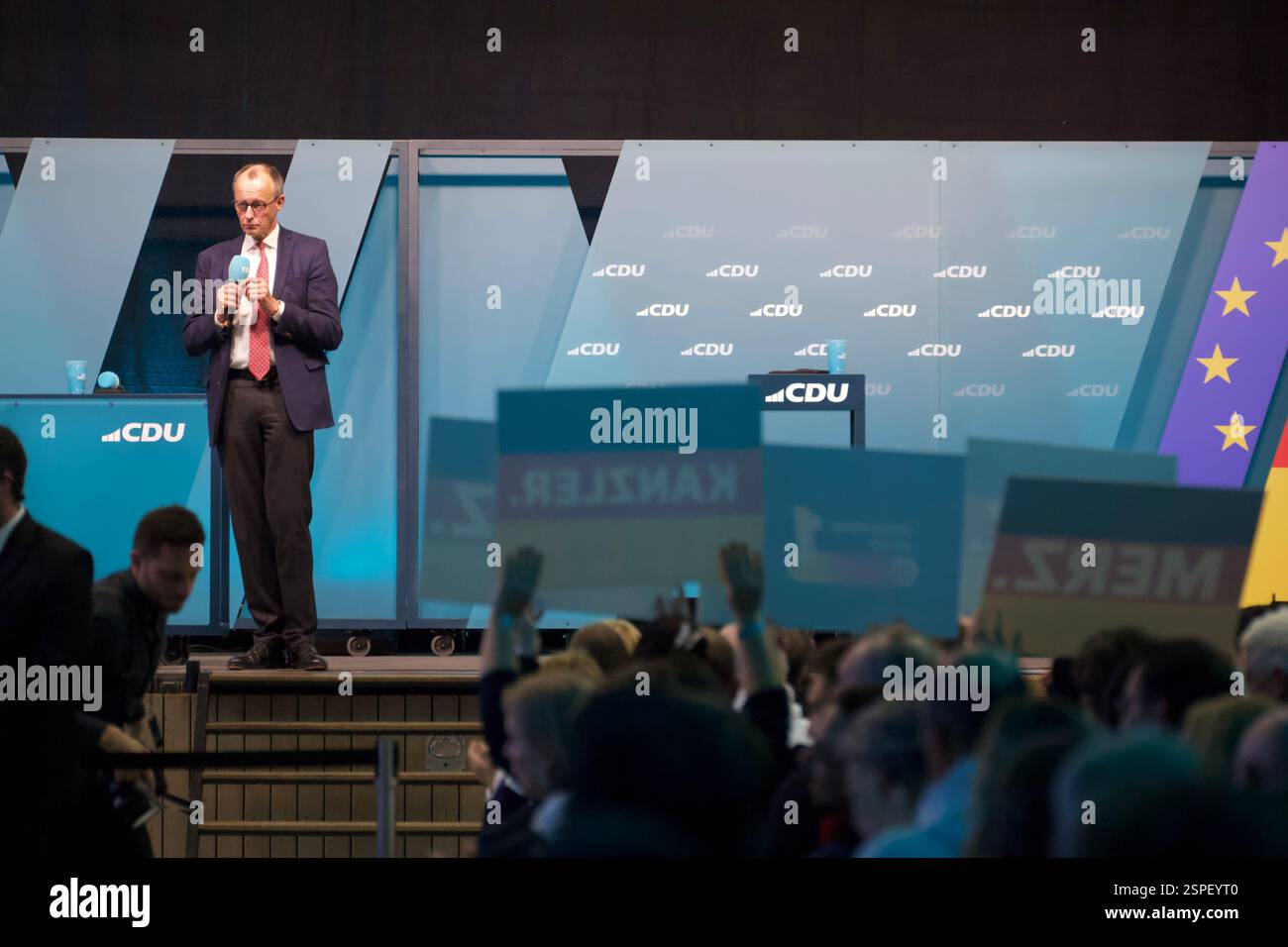 Stromberg, Germany. February 07, 2025. Friedrich Merz, chancellor ...