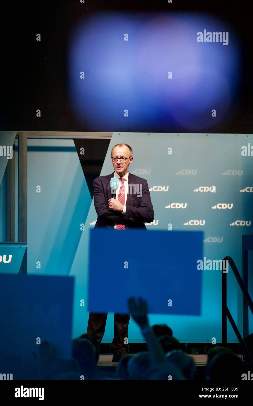 Stromberg, Germany. February 07, 2025. Friedrich Merz, chancellor ...