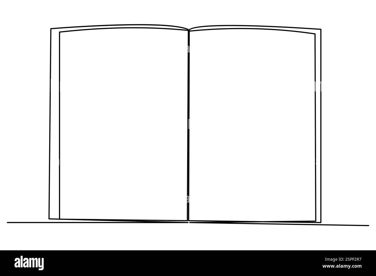 Continuous single line art drawing of books concept outline vector ...