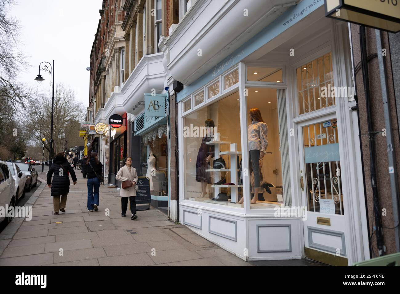 Retail shops on Hampstead High Street recently suffering from high ...