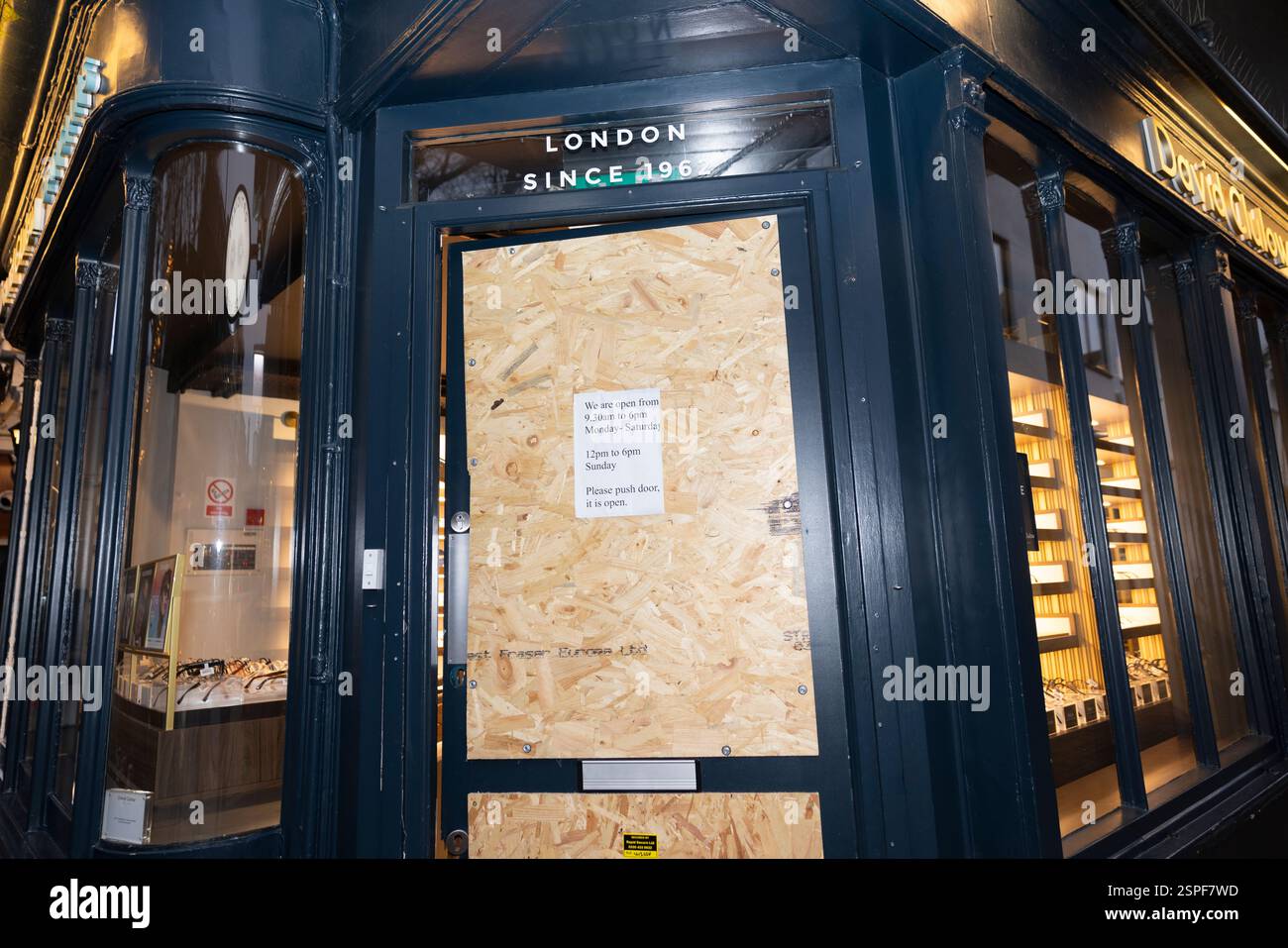 David Clulow Opticians on Hampstead High Street, burgled having £7,000 ...