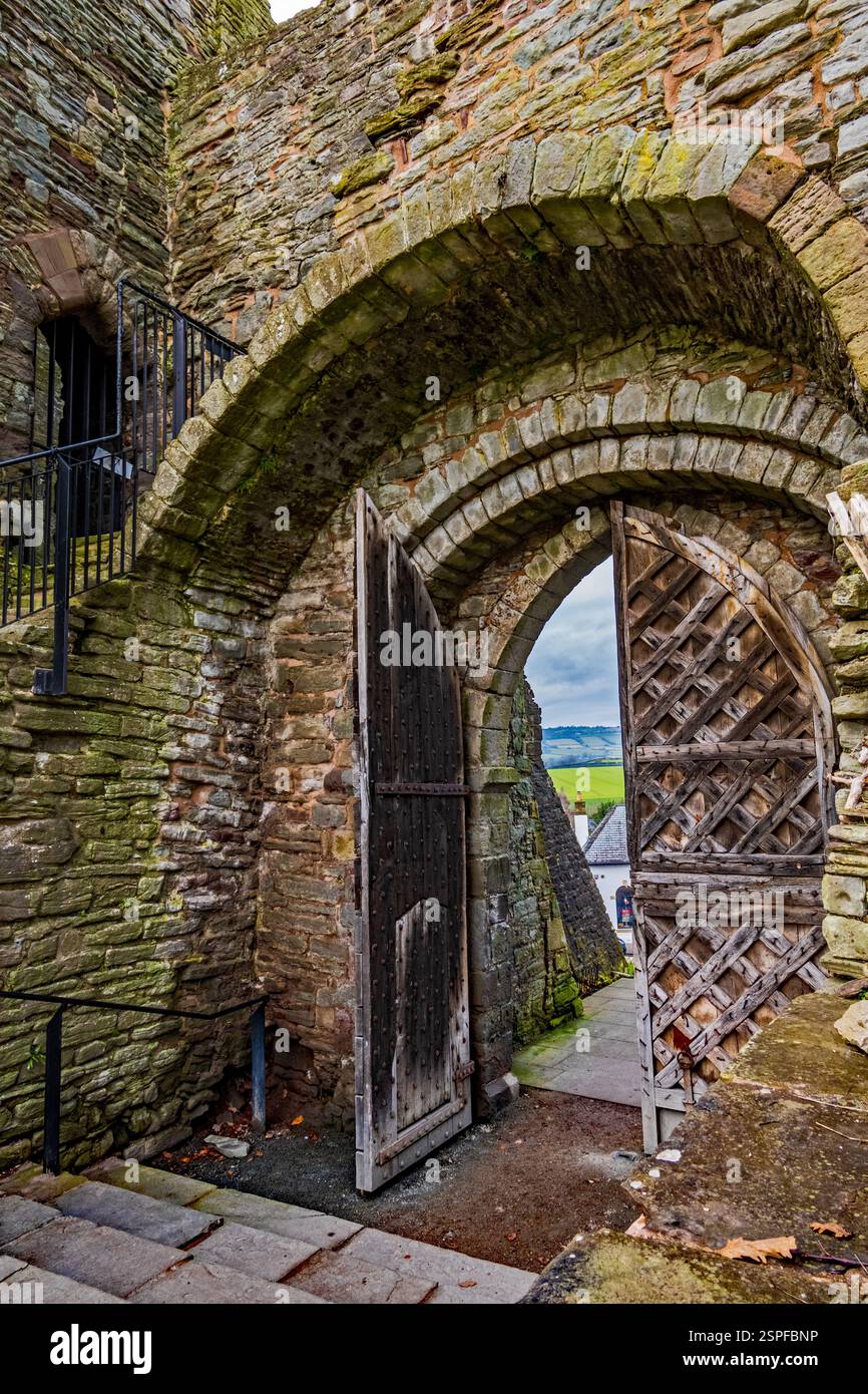 Hay Castle gateway from the interior Stock Photo - Alamy