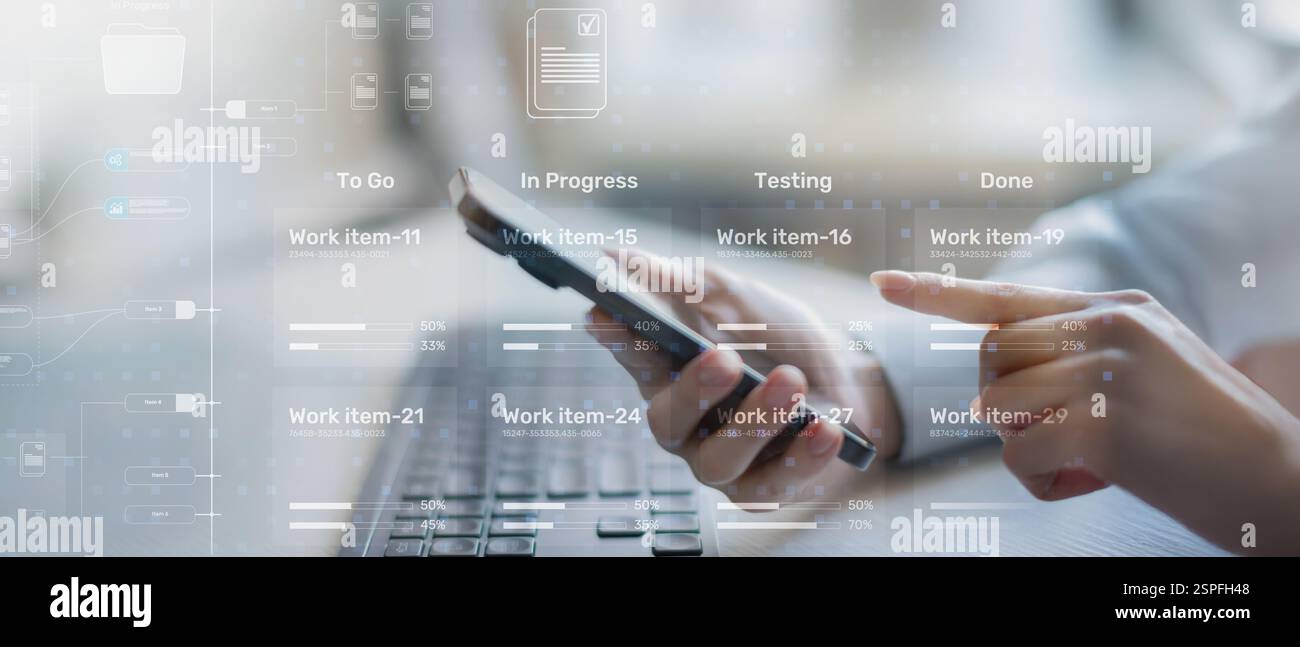 Project Management Workflow Visualization with Task Progress Tracking ...
