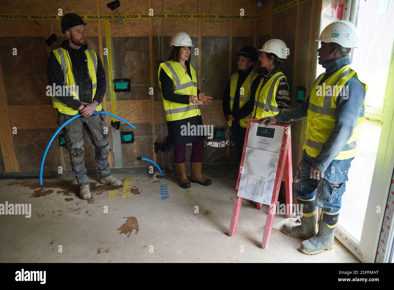 Chancellor of the Exchequer Rachel Reeves during a visit to the Fairham ...
