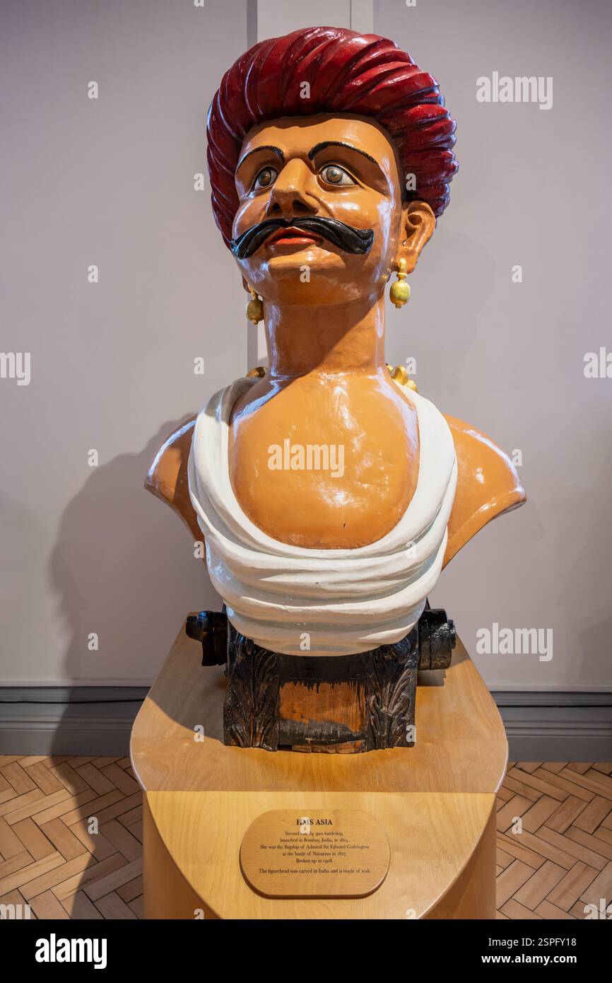 HMS Asia Figurehead, Portsmouth Historic Dockyard, UK Stock Photo - Alamy