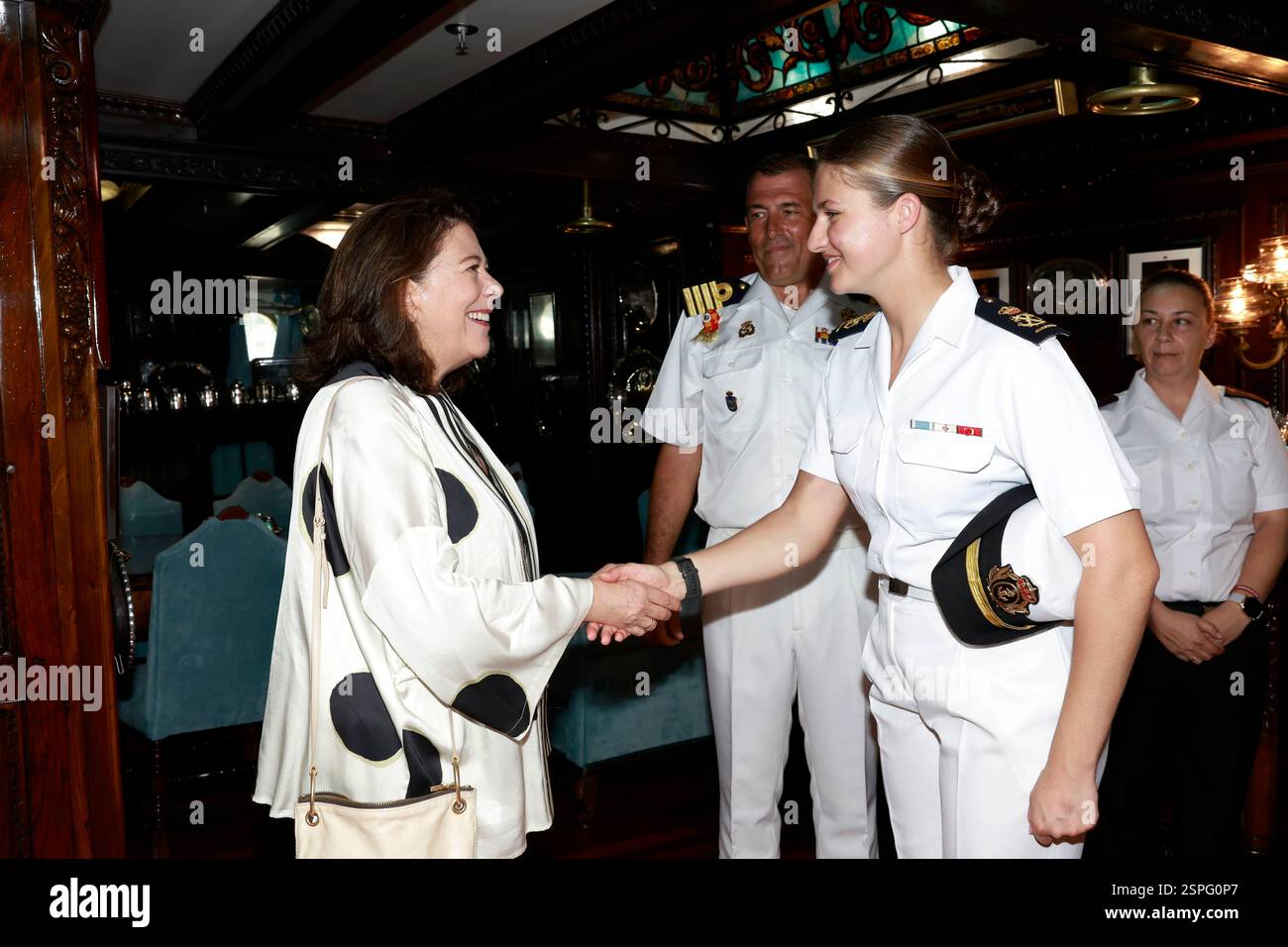 Crown Princess Leonor arrives on board of 'Juan Sebastian de Elcano' at ...