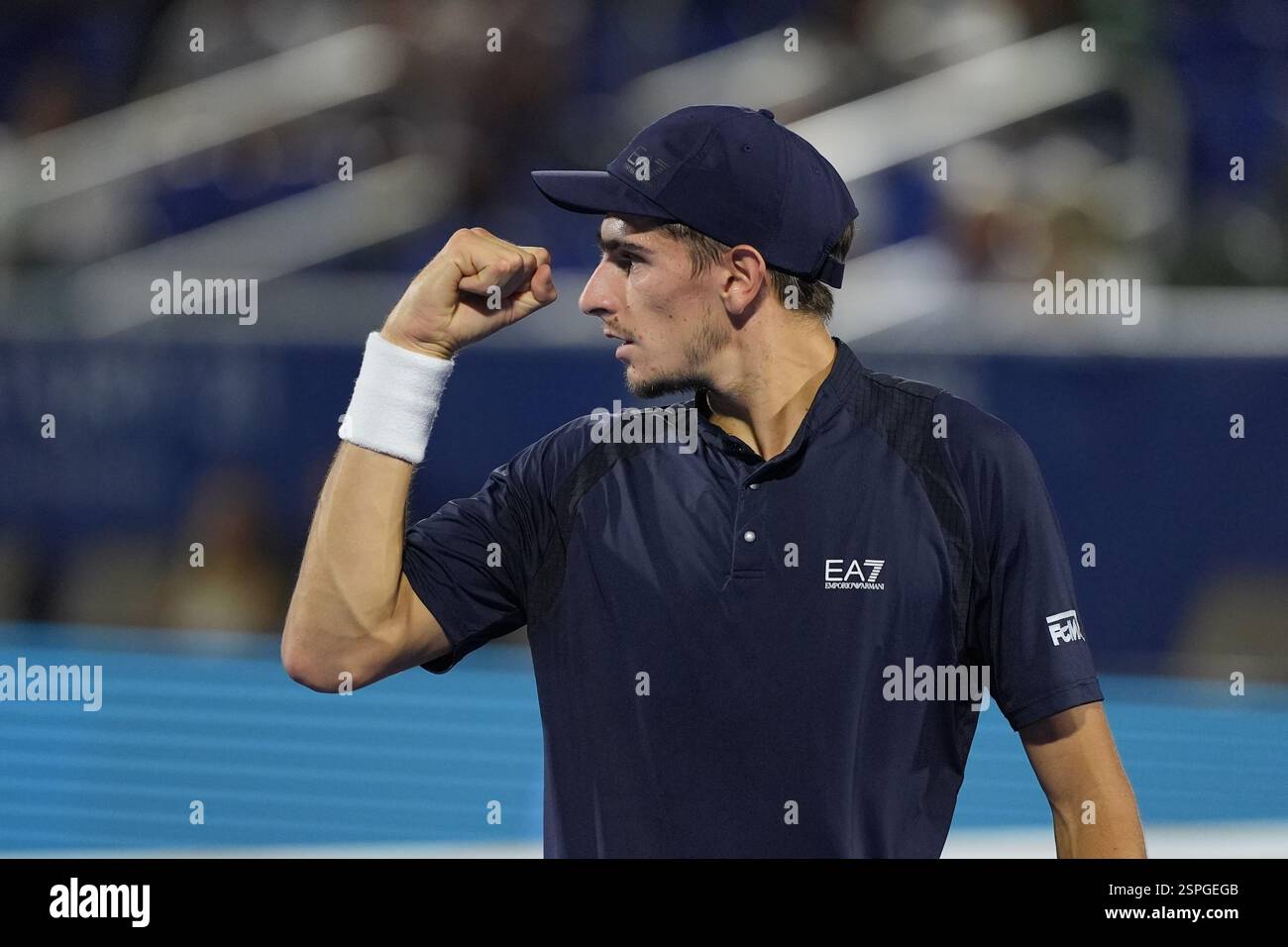 Delray Beach, FL, USA. 13th Feb, 2025. Matteo Arnaldi(ITA) celebrating ...